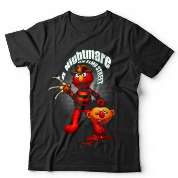 Gildan | Shirts | A Nightmare On Elmo Street Tshirt Sesame Halloween ...